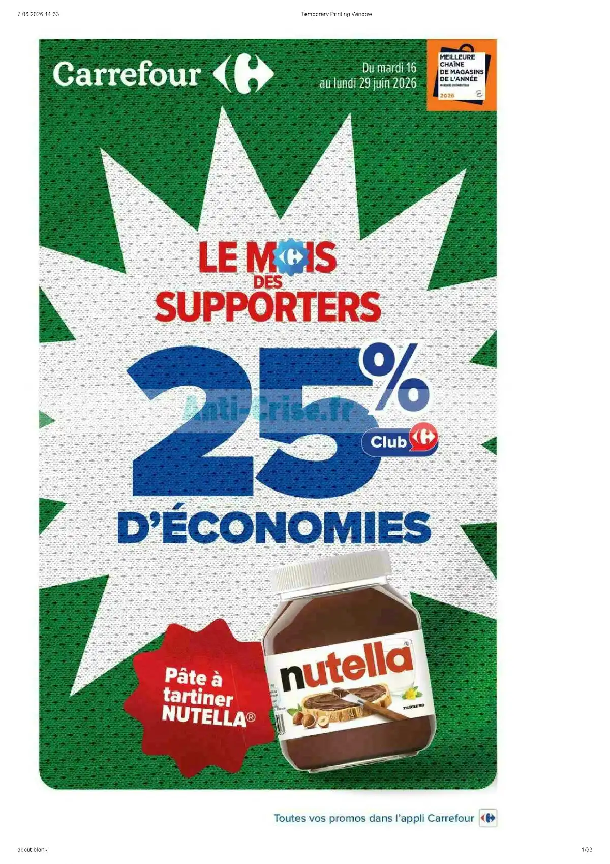 Catalogue Carrefour du du 16 au 28 juin 2026